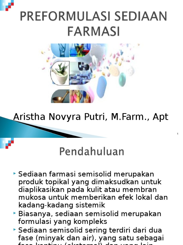 Preformulasi Sediaan Farmasi-1 | PDF