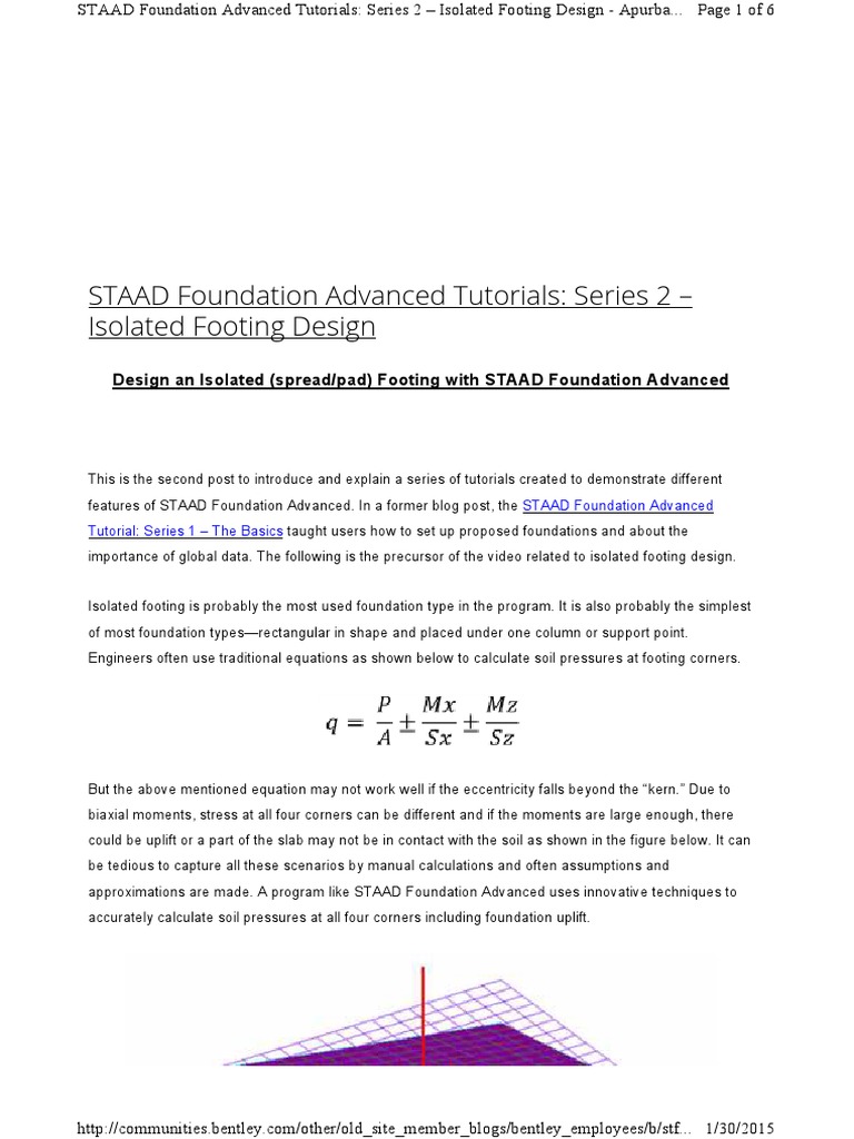 SFA Isolated Footing | Download Free PDF | Soil | Pressure