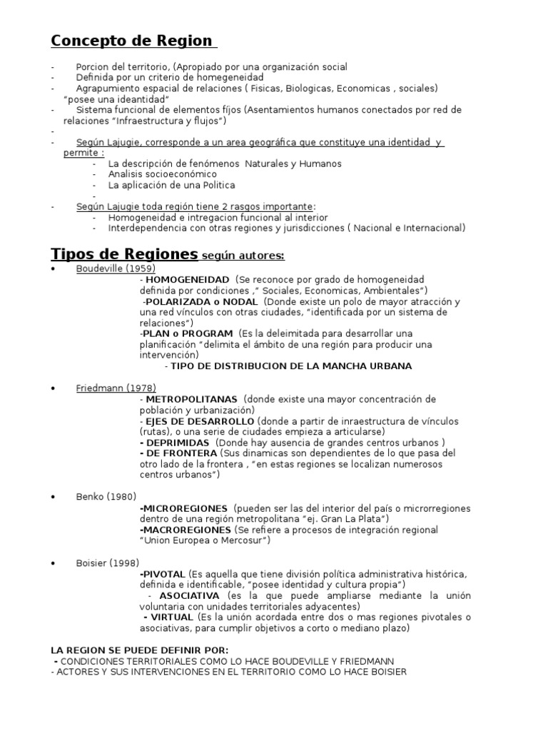 Concepto de Region y Sus Tipos | PDF | Ciudad | Buenos Aires