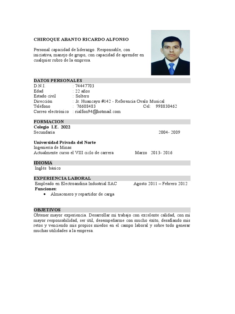 Ricardo CV | PDF