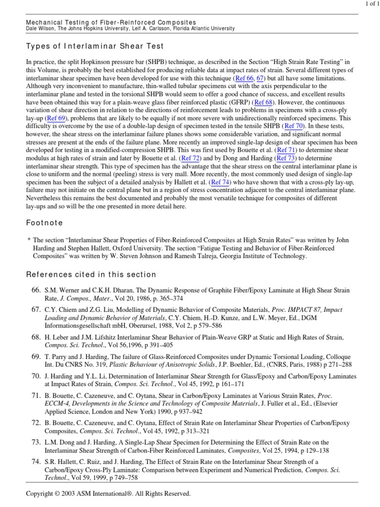 01.types of Interlaminar Shear Test | PDF | Composite Material | Fiberglass