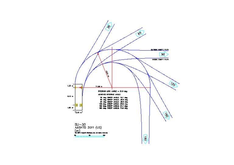 SU-40 Design Vehicle Dimensions | PDF