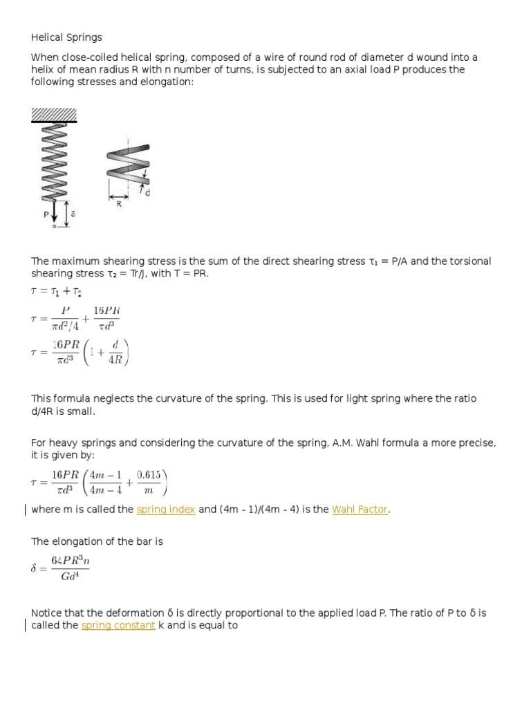 Helical Springs | PDF
