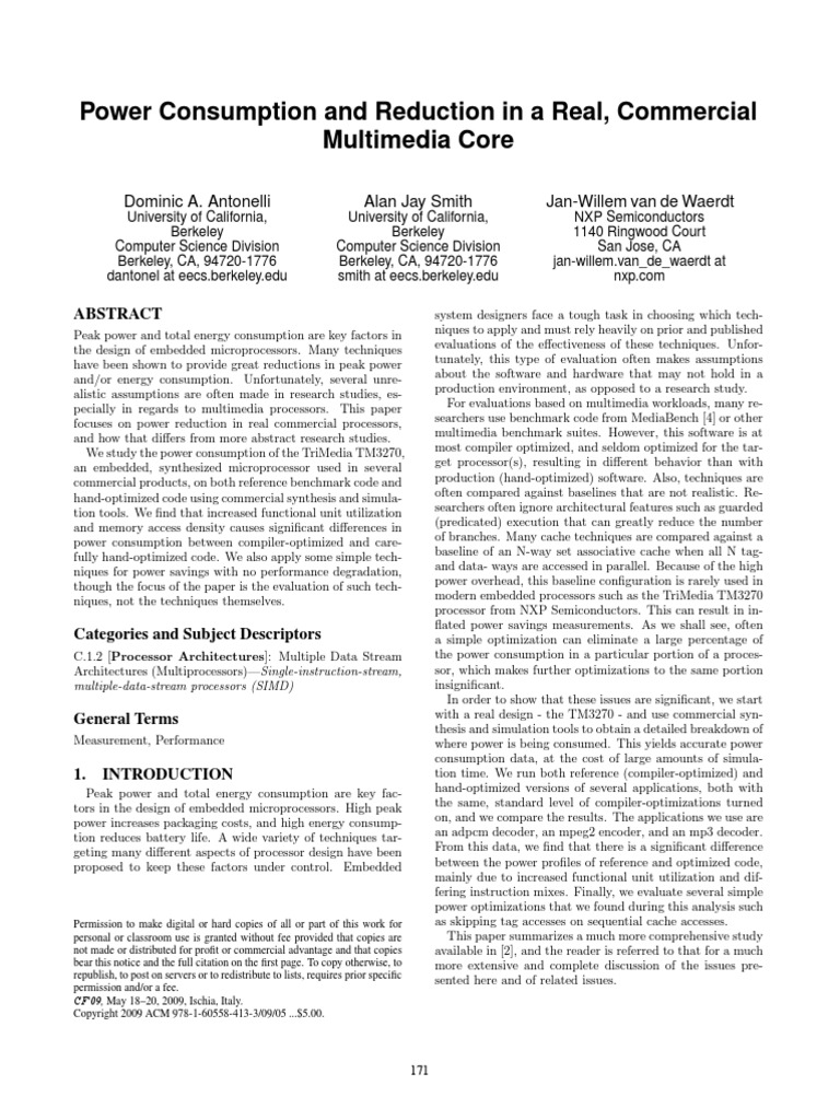 p171 Antonelli | PDF | Cpu Cache | Instruction Set