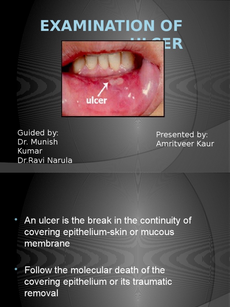 Examination of An Ulcer | PDF | Cutaneous Conditions | Health Sciences