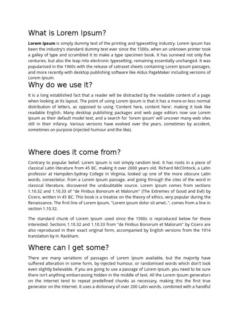 What Is Lorem Ipsum | PDF