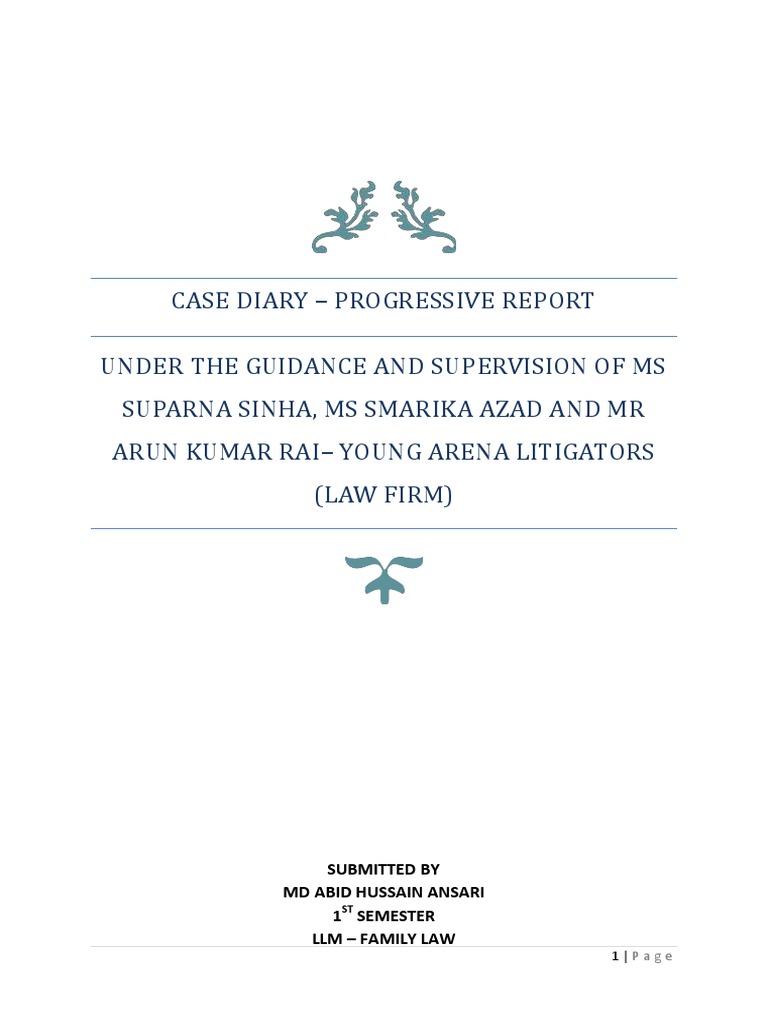 Case Diary | PDF | Marriage | Judgment (Law)