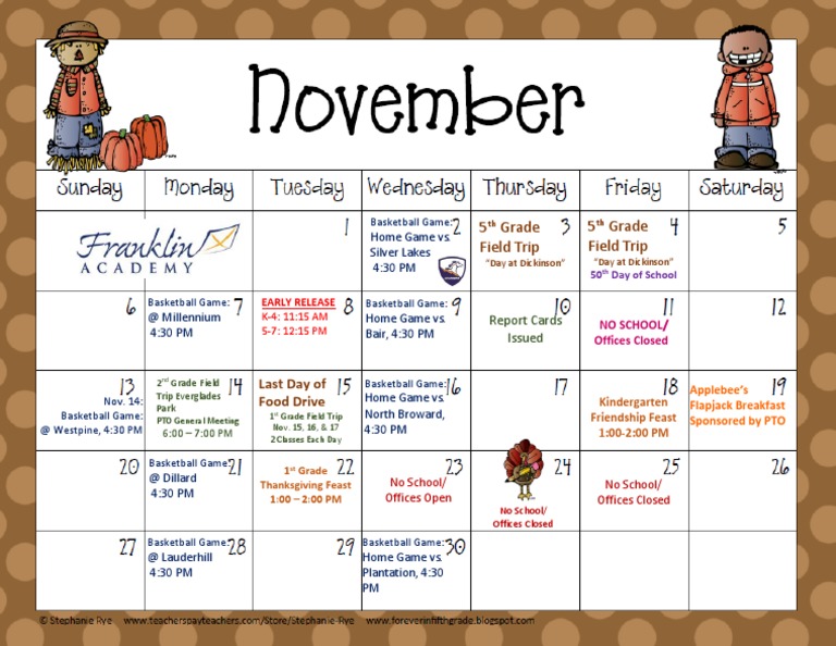 Parent Calendar November | PDF