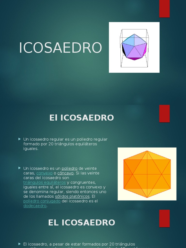Características del Icosaedro Regular | PDF | Métodos y materiales de ...