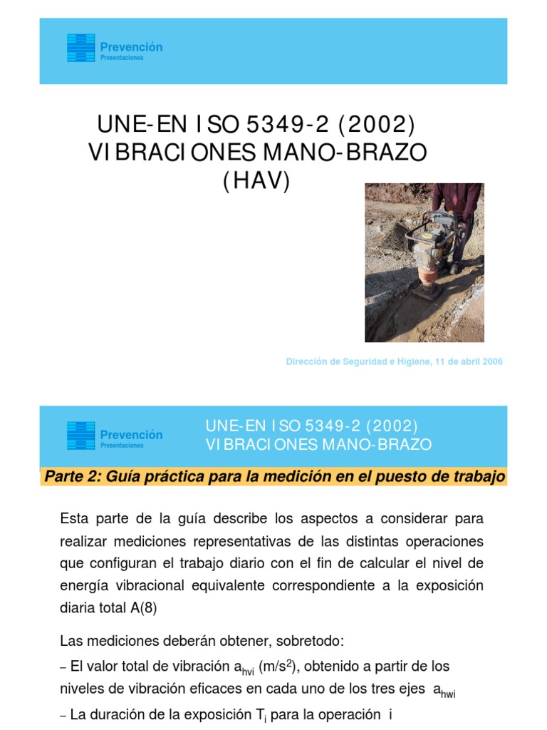 Medición de Vibraciones Mano-Brazo ISO 5349 | PDF | Acelerómetro | Medición
