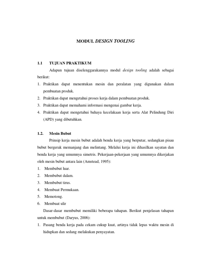 Modul Praktikum Design Tooling | PDF | Griya & Taman