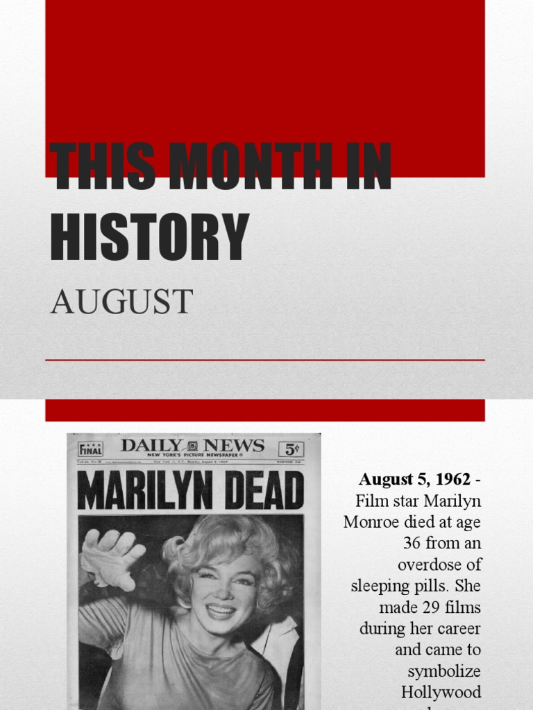 August in History | PDF
