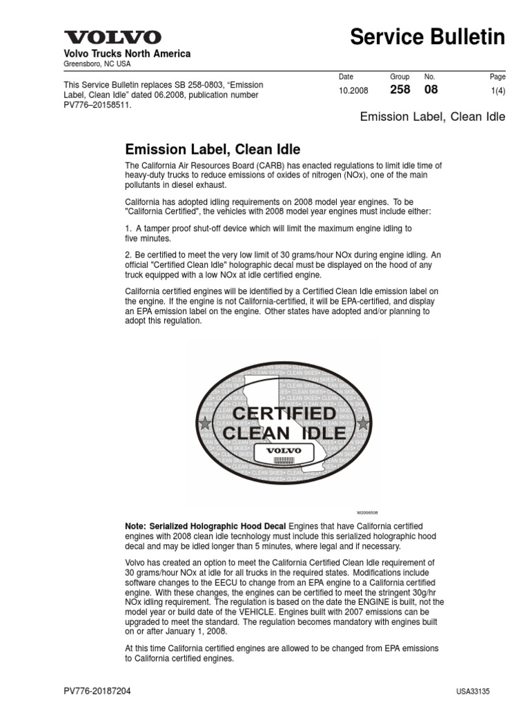 Emission Label Clean Idle | PDF | Exhaust Gas | N Ox