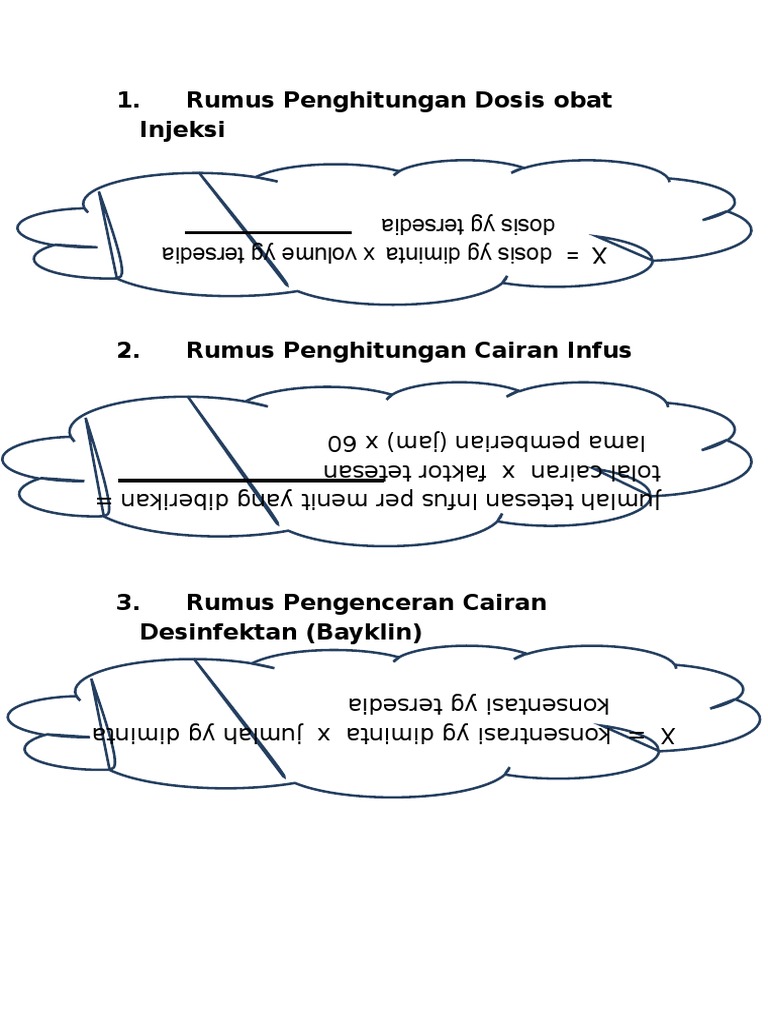 Rumus Penghitungan Dosis Obat Injeksi | PDF