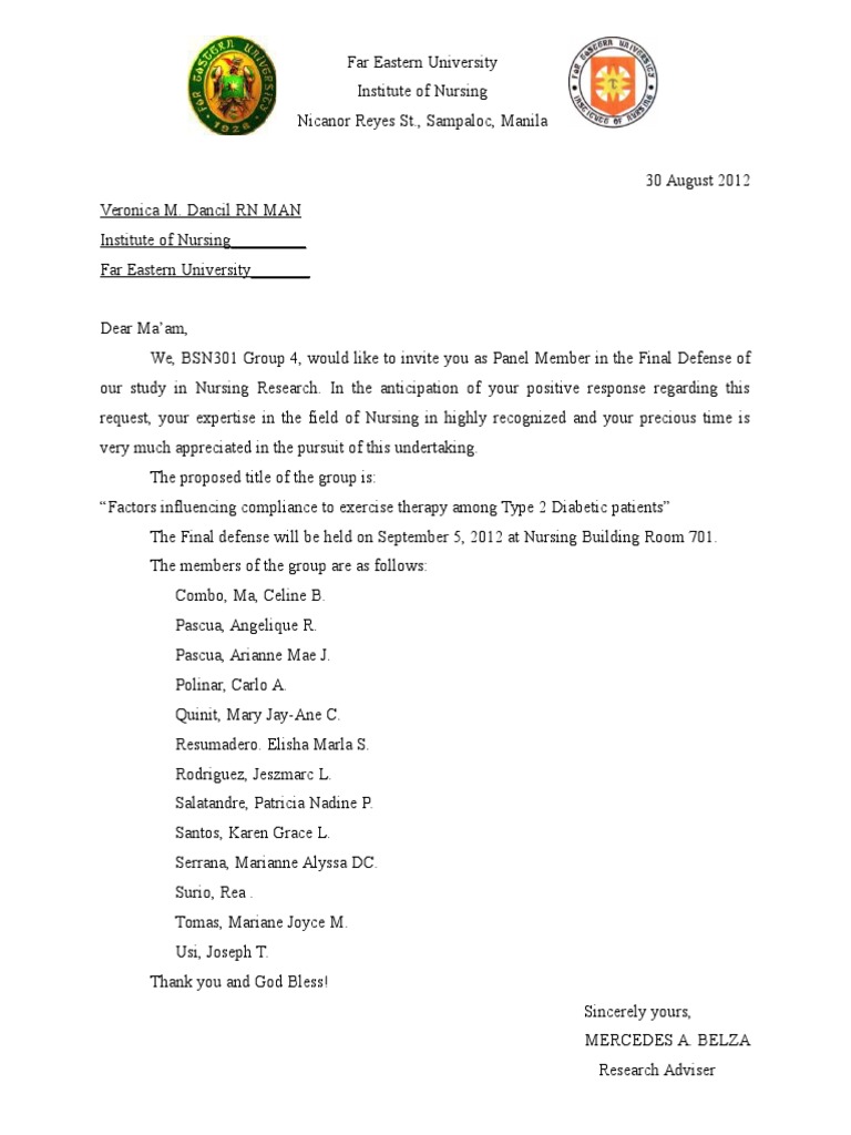 Letter For Panelists | PDF | Health Care | Health Sciences