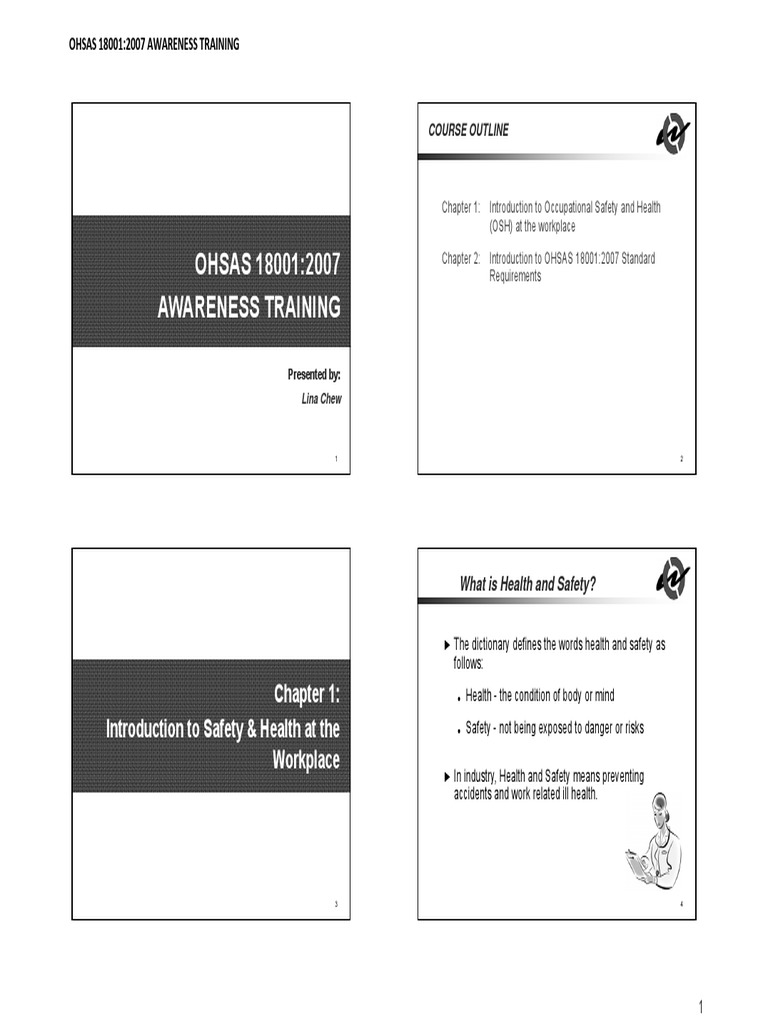 OHSAS Awareness Handout | PDF | Occupational Safety And Health | Prevention