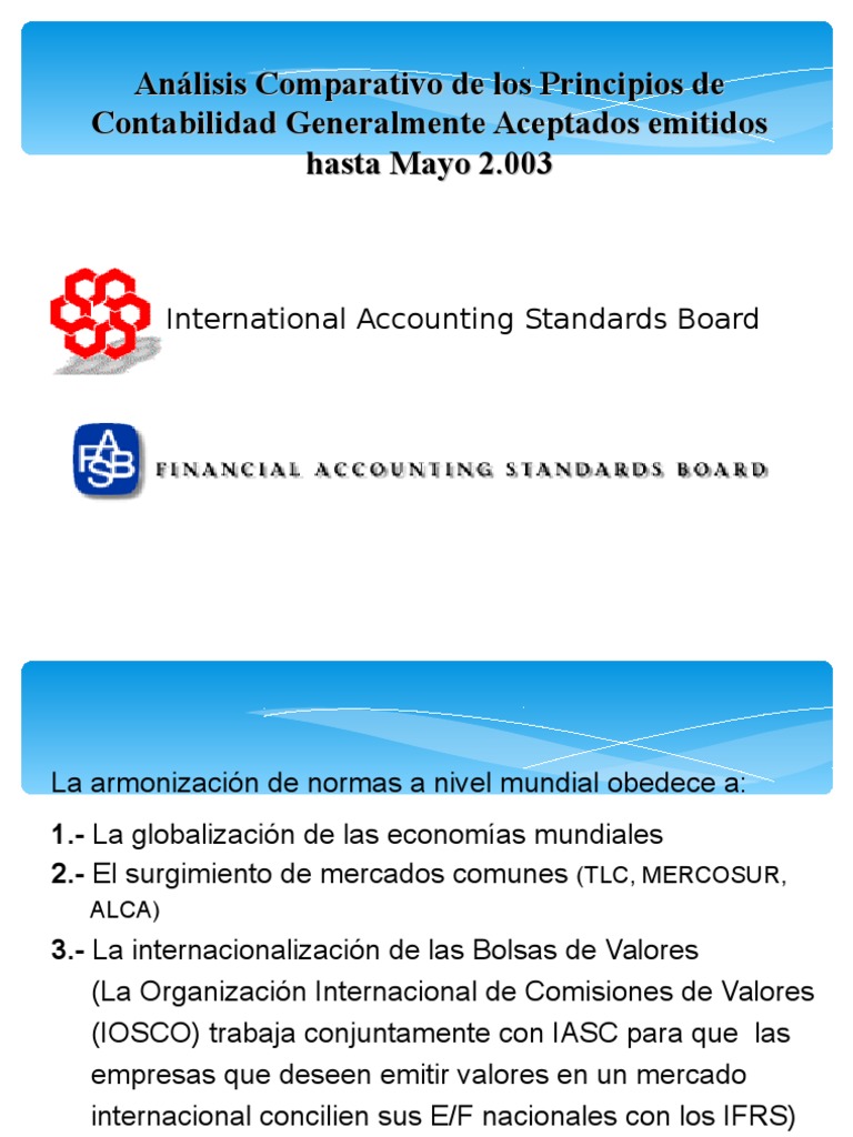 Unidad 7 1era Parte Historia US GAAP y Comparativo Con IFRS | PDF ...