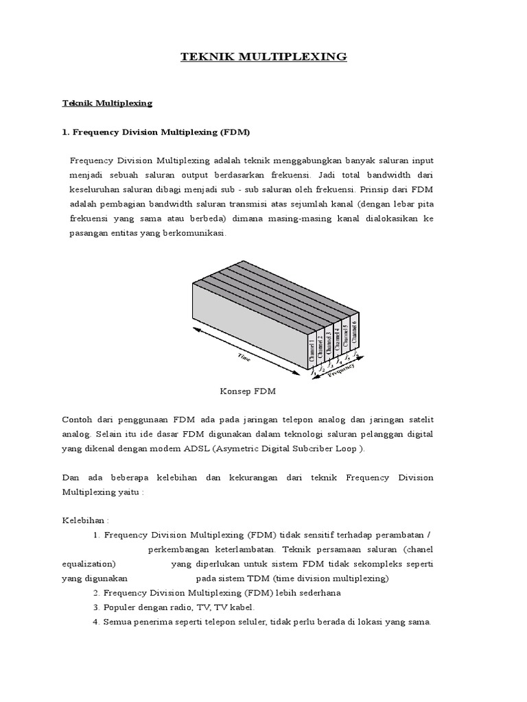 Jenis-Jenis Teknik Multiplexing | PDF