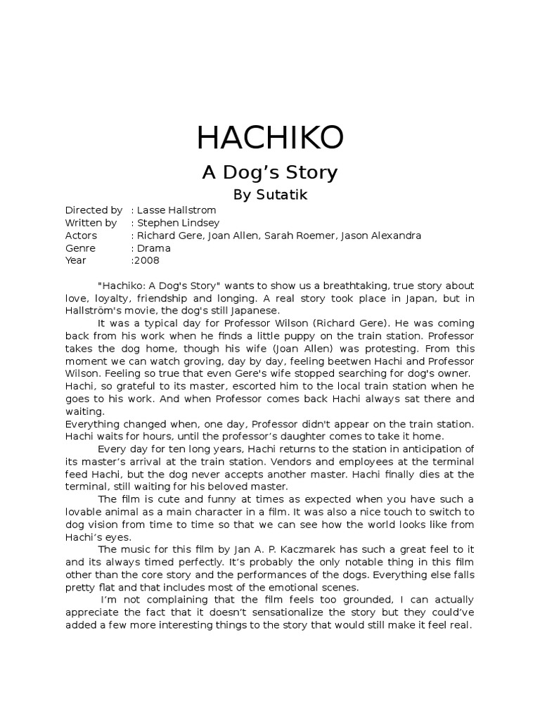 Hachiko | PDF | Leisure