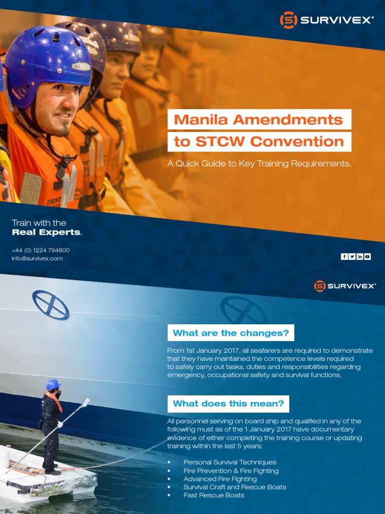 STCW Manila Amendments Quick Guide | PDF | Sailor | Firefighting