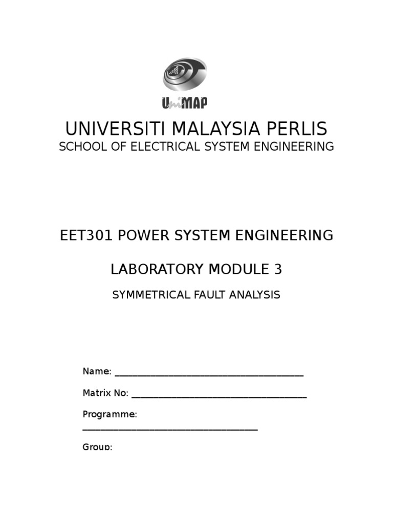 EXP3 - Symmetrical Fault Analysis | PDF | Electric Power System | Transformer