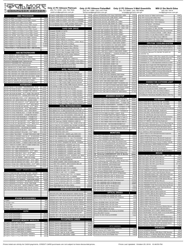 PC Express Pricelist | Image Scanner | Advanced Micro Devices