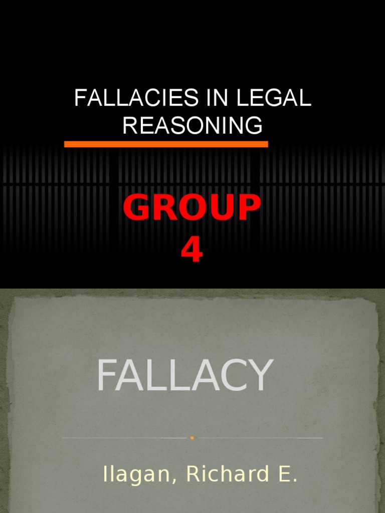 Fallacies in Legal Reasoning | PDF | Fallacy | Argument