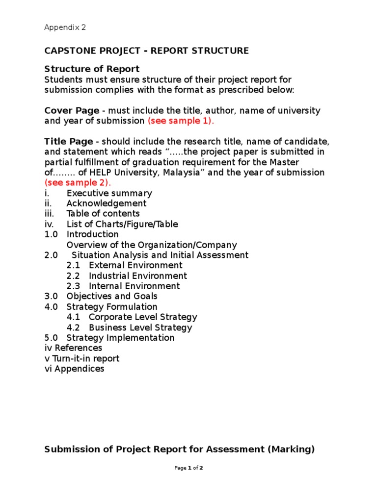 Report Structure | PDF