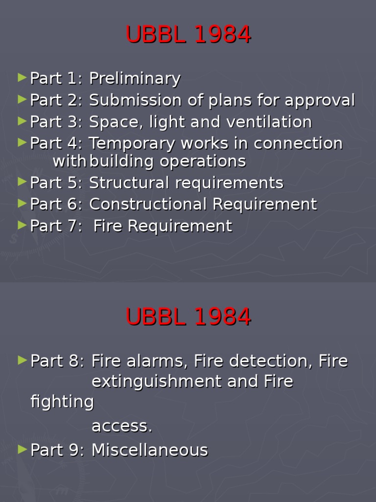 Uniform Building By-Laws 1984 | PDF | Stairs | Firefighting
