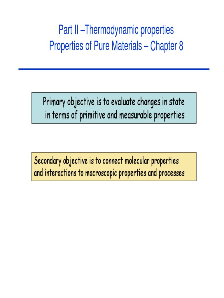 Thermodynamic Properties of Pure Materials | PDF