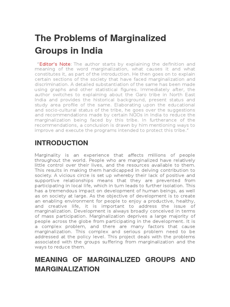 The Problems of Marginalized Groups in India | Social Exclusion | Dalit