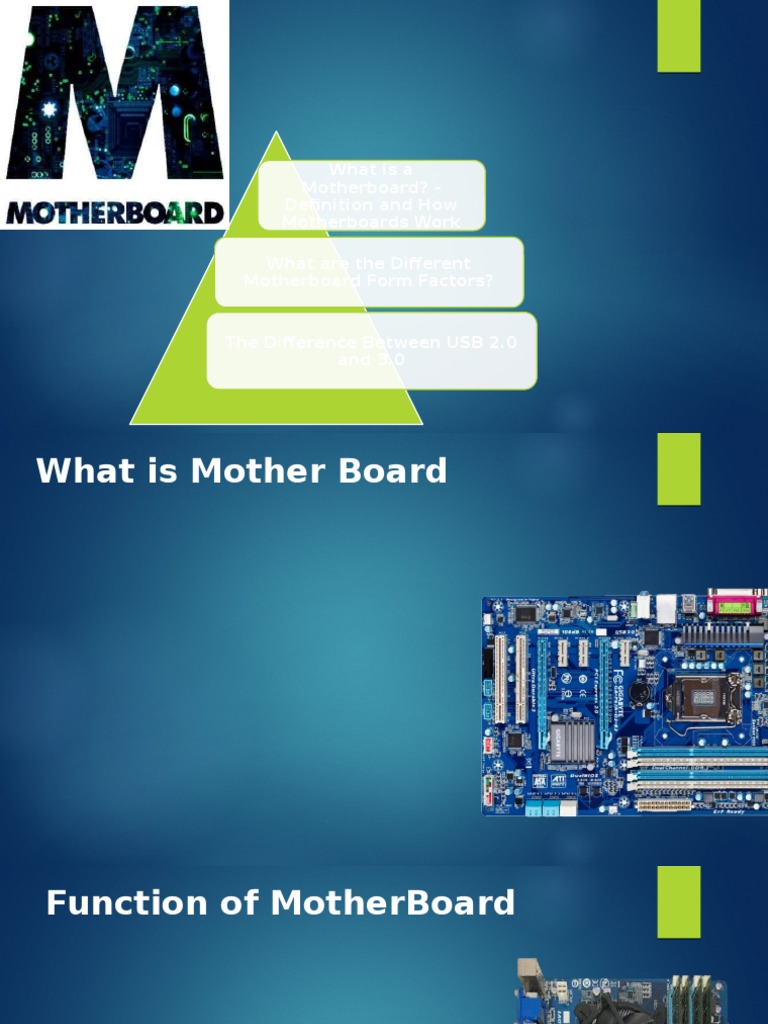 Motherboard ppt | Usb | Media Technology