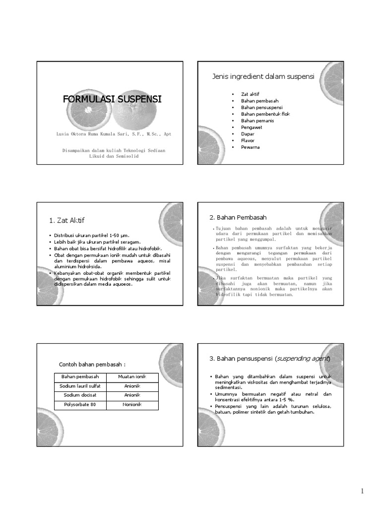 Formulasi Suspensi | PDF