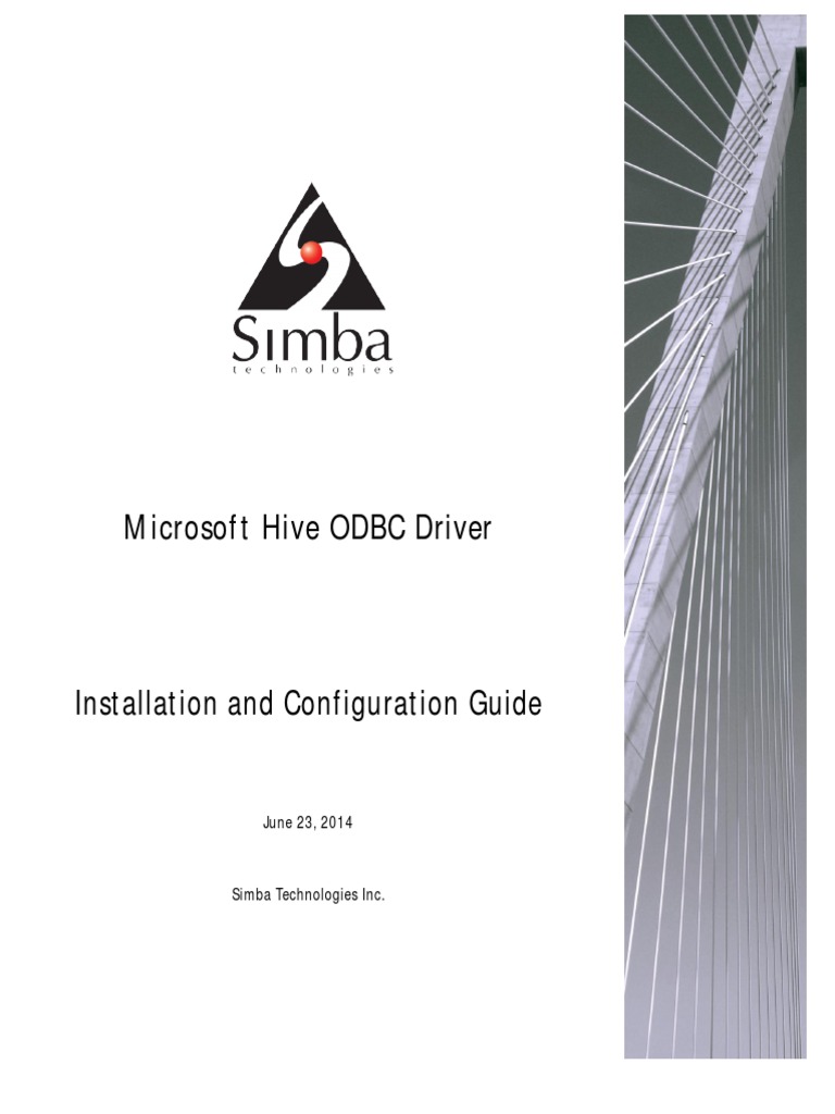 Microsoft Hive ODBC Driver Install Guide | PDF | Sql | Transport Layer ...
