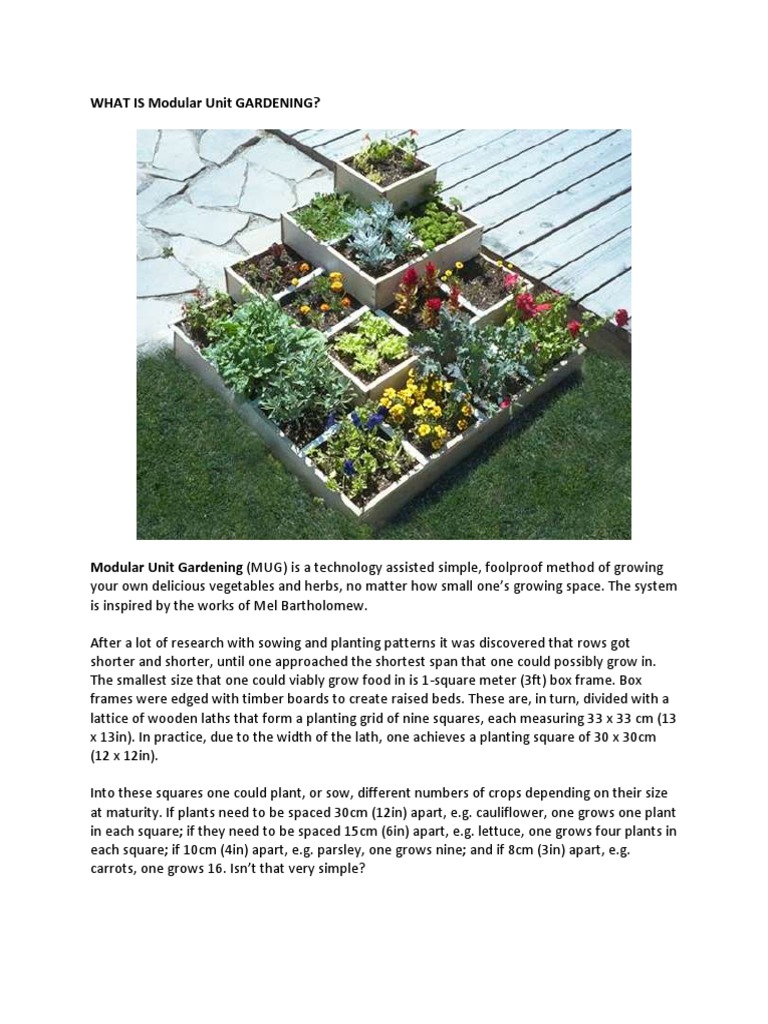 What Is Modular Unit Gardening | PDF | Sowing | Weed
