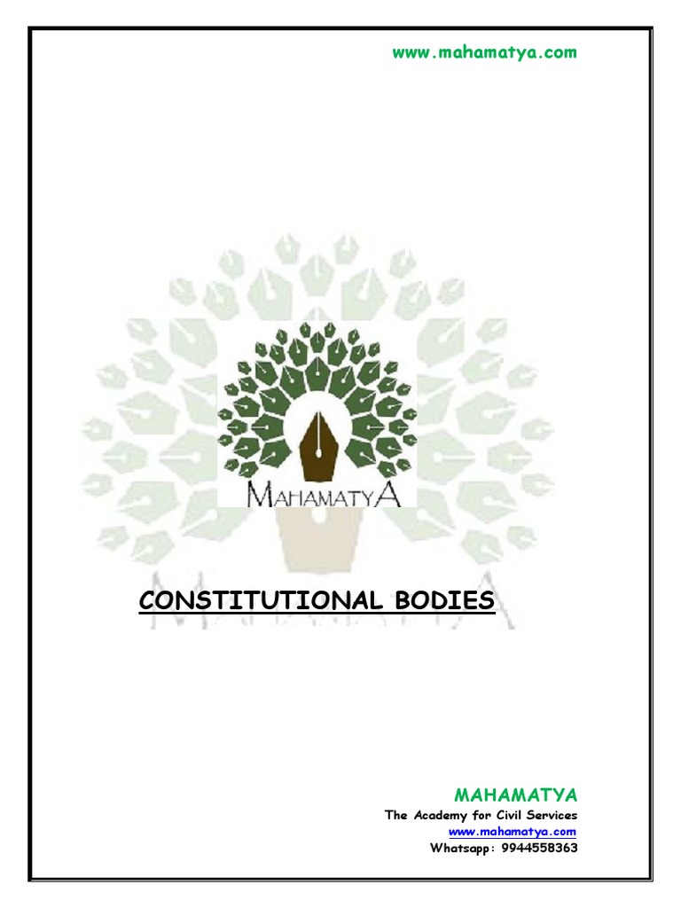 Constitutional Bodies Indian Polity Pdf Cabinet Government