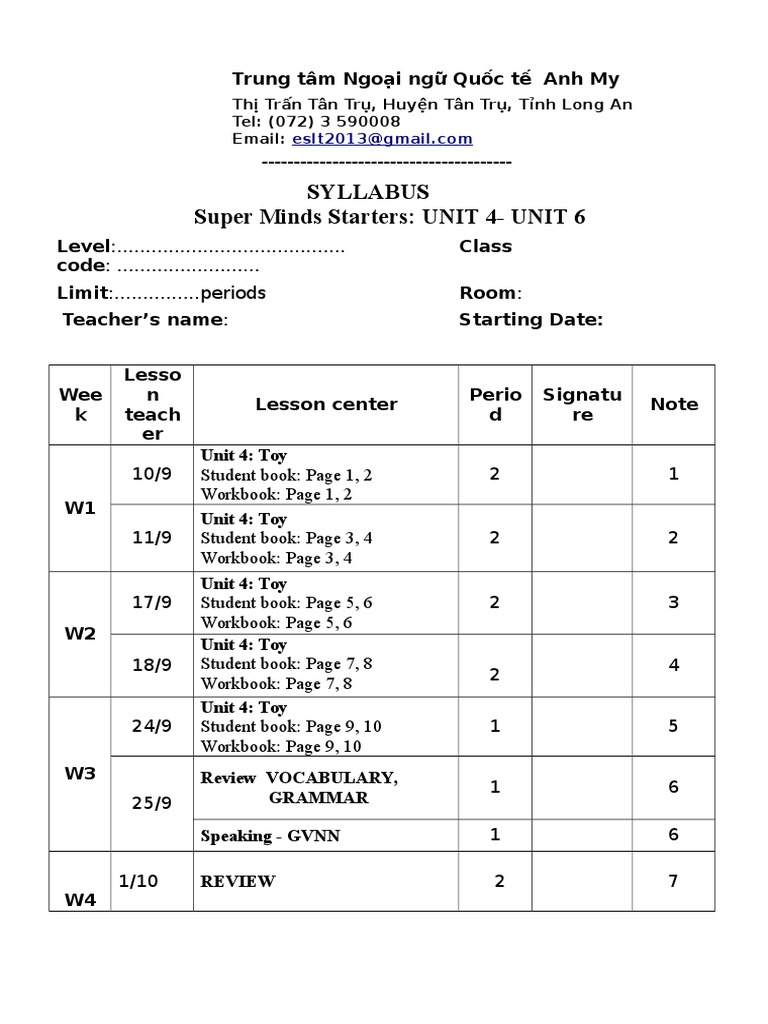 Super Mind Starters (Unit4 - Unit 6) New | PDF