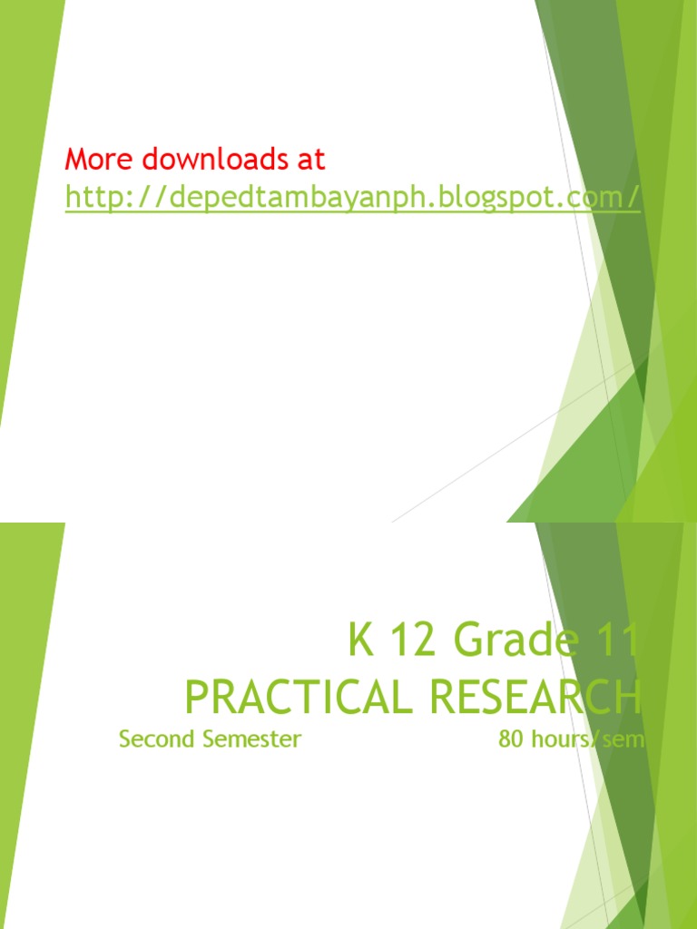 K 12 Grade 11 Practical Research 1 Simplified | PDF | Quantitative Research | Scientific Method