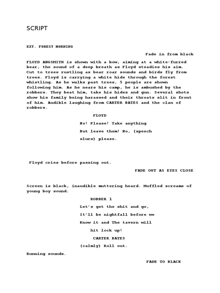 Script | PDF | Violence