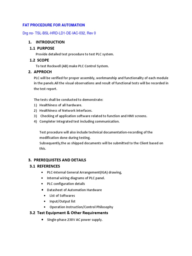 3.1 Fat Document Bsl Tata Olp Plc System | Programmable Logic ...