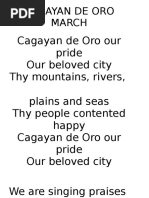 Ybanag Version I Ilocano Version I: Cagayan Hymn Cagayan Hymn | PDF ...