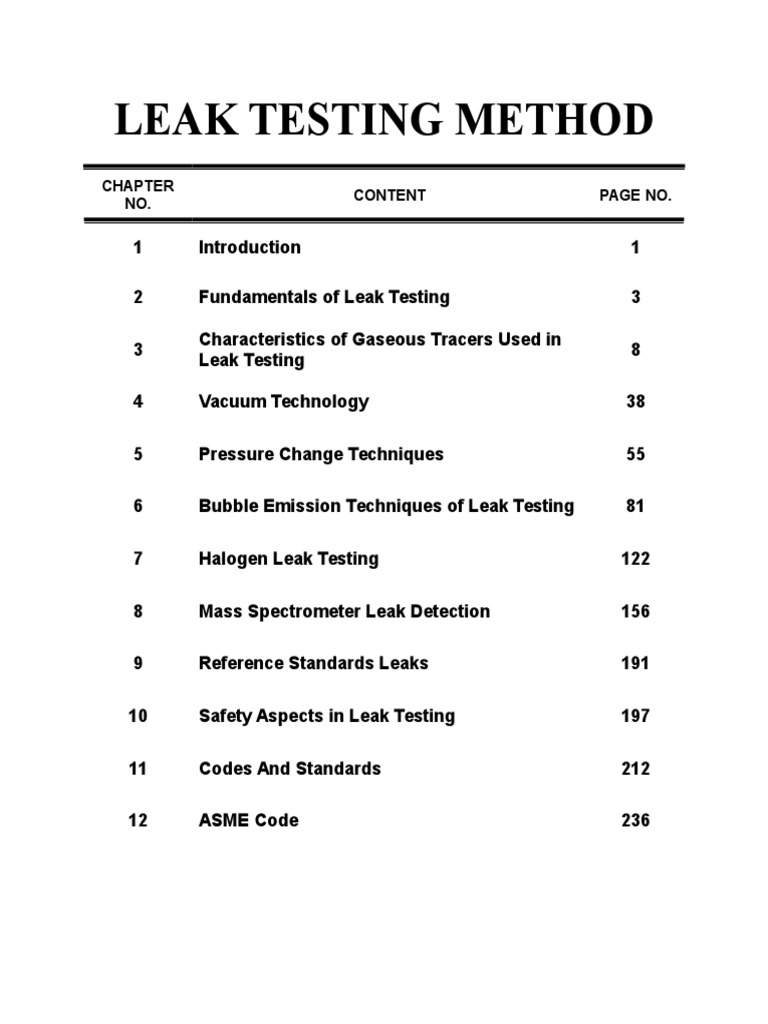 ASTM E515 Leak Testing Overview | PDF