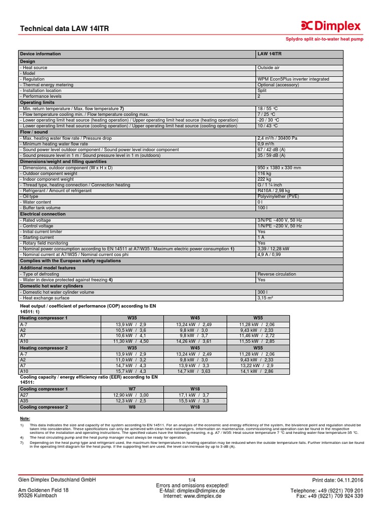 Dimplex Lak and Law 14 PDF | PDF | Hvac | Heat Pump