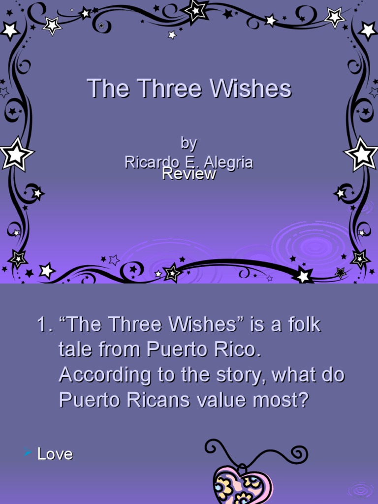 The Three Wishes: A Folk Tale Analysis | PDF | Psychology | Behavioural ...