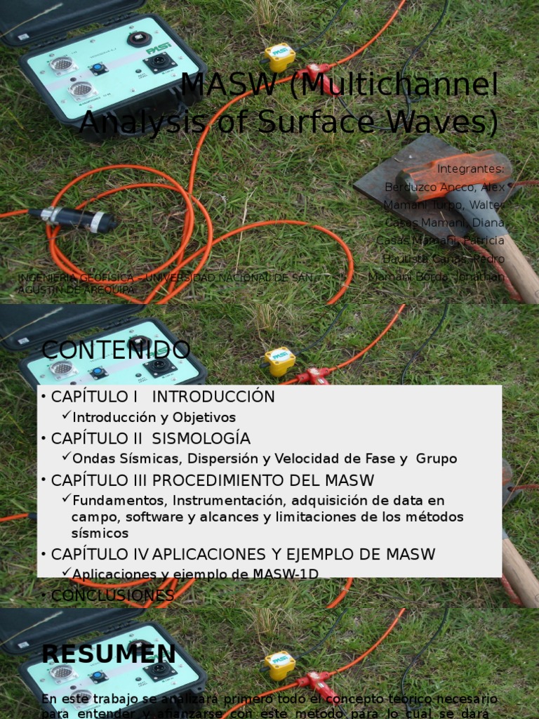 MASW (Multichannel Analysis of Surface Waves) | PDF | Olas | Transformada de Fourier