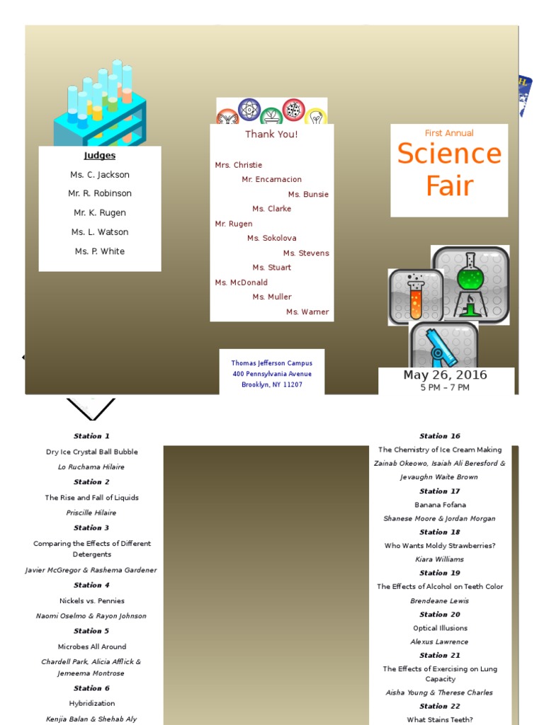 Science Fair Brochure 2 | PDF | Nature