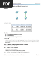 LAB 04 Packet Tracer - Implement Basic Connectivity | PDF | Ip Address | Command Line Interface