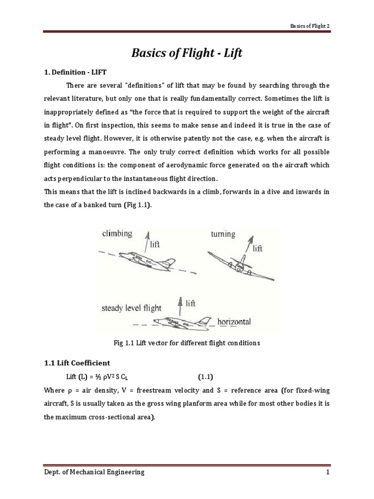 2 - Aerodynamics - 2 - Lift | PDF | Lift (Force) | Airfoil