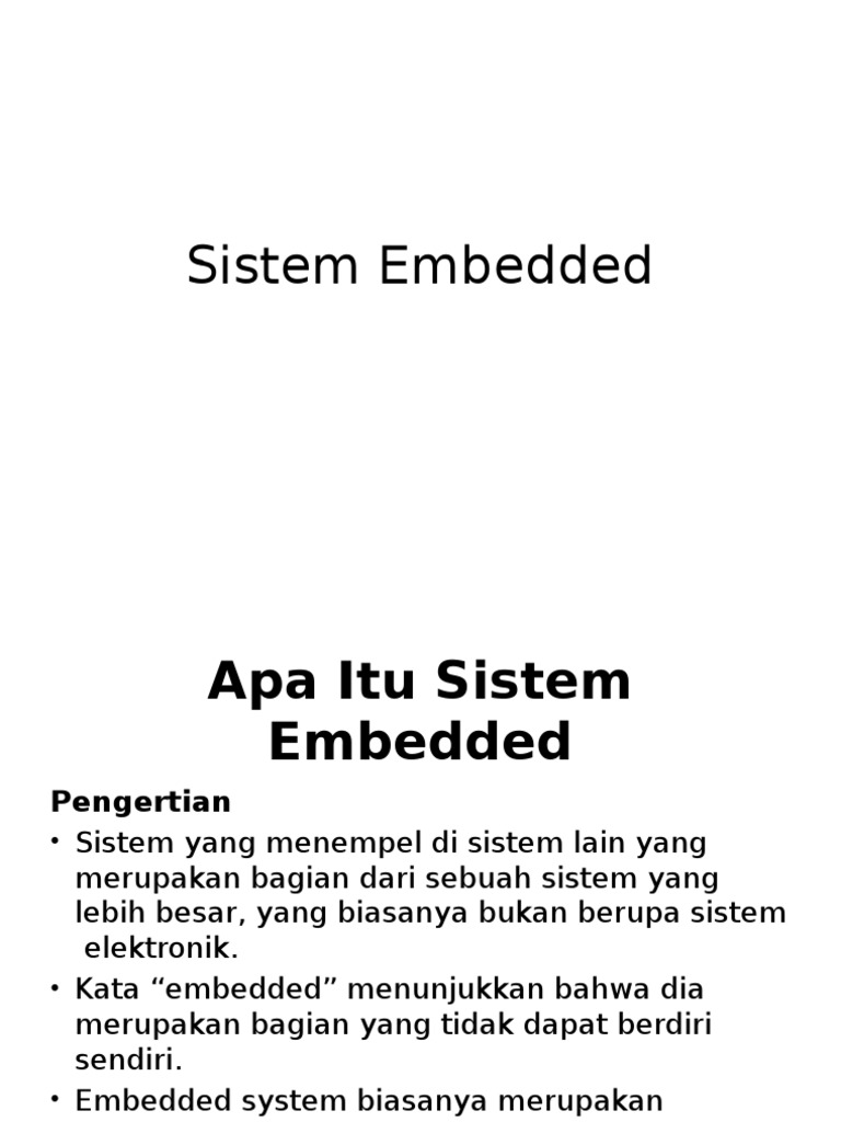 Sistem Embedded 1 | PDF | Sistem Tertanam | Rekayasa Keandalan