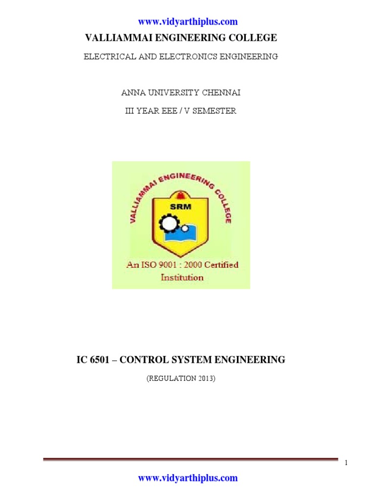 Control Systems for EEE Students | PDF | Teaching Methods & Materials